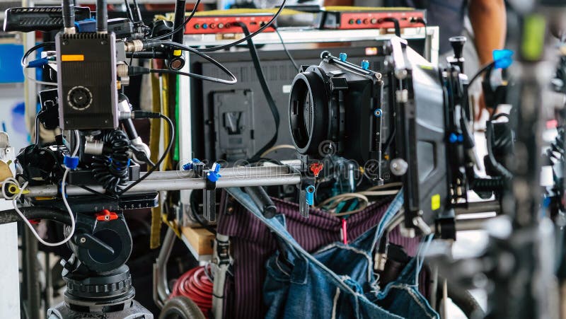 Professional Camera and Equipment Stock Image - Image of outdoors ...