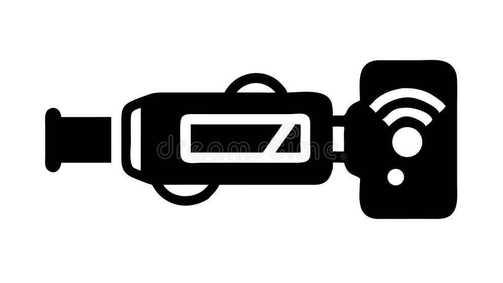 Professional Camera with External Flash Icon, Vector Design Generative ...