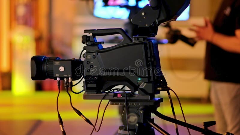 Professional Camera Filming with on the Backstage Stock Video - Video ...