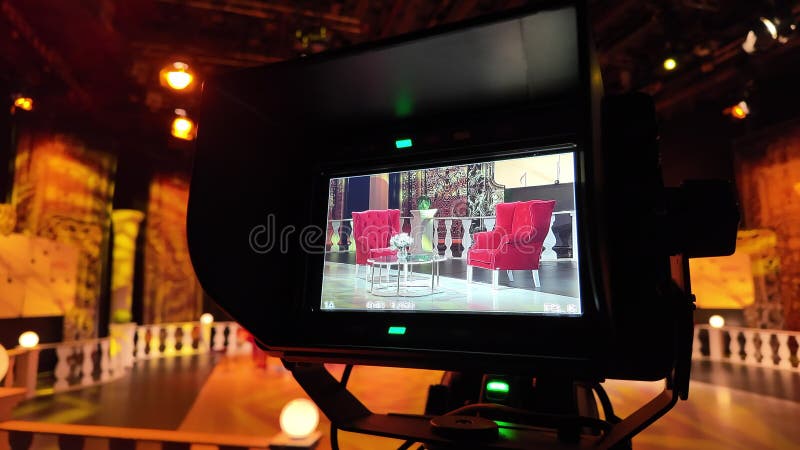 Professional Camera Filming on the Backstage of a Stock Footage - Video ...