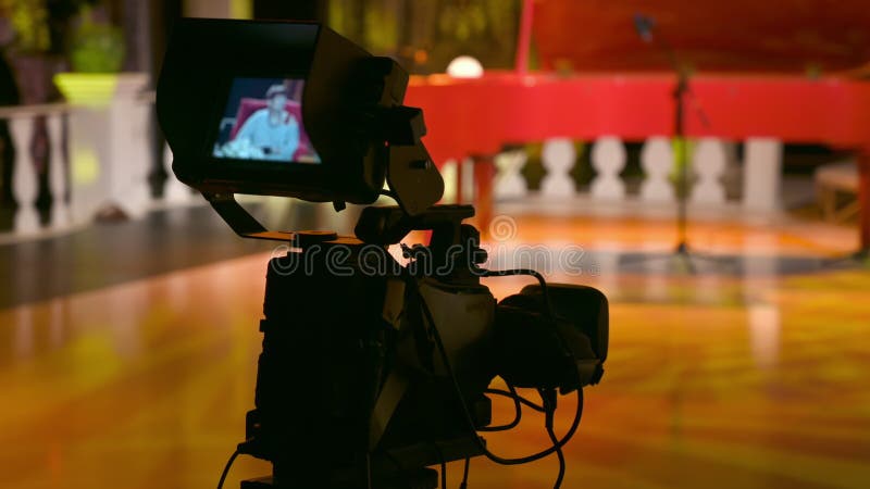 Professional Camera Filming on the Backstage of a Stock Video - Video ...