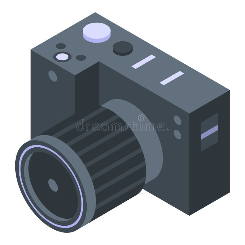 Professional Camera Icon, Isometric Style Stock Vector - Illustration ...