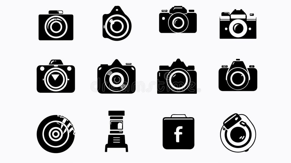Professional Camera Icon for Web and UI Design Stock Vector ...