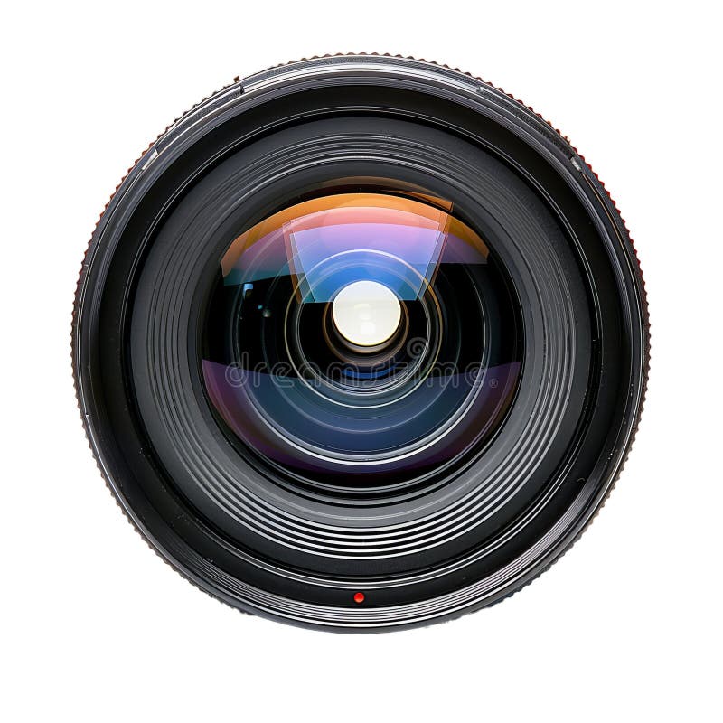 Professional Camera Lens Showing Optical Glass Isolated on White ...