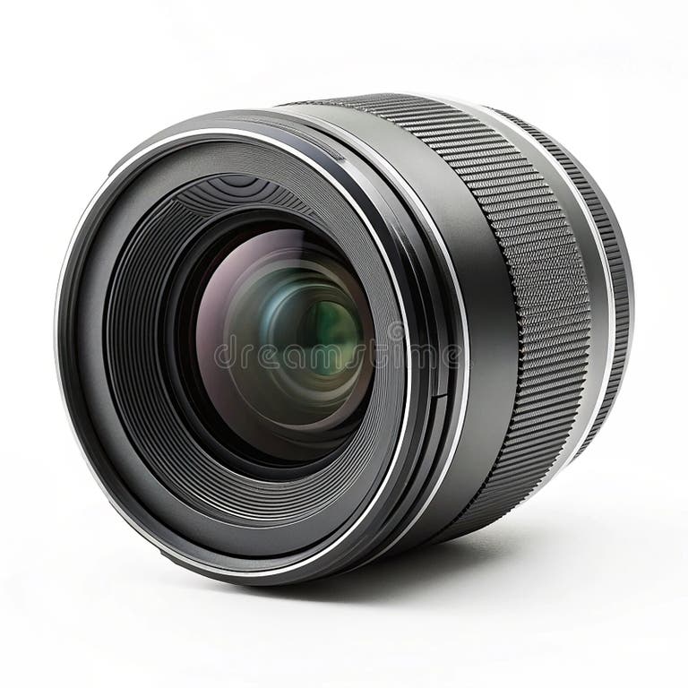 Professional Camera Lens with Stabilization Stock Illustration ...