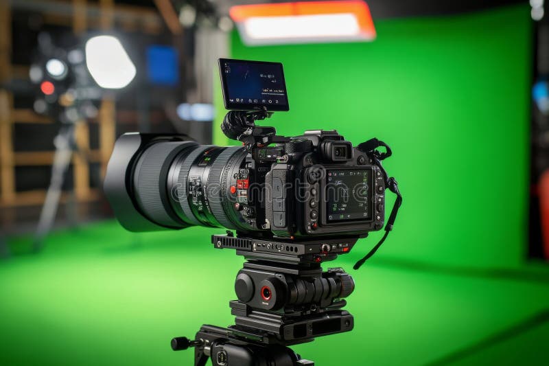 A Professional Camera is Set Up in a Studio. this Powerful Equipment ...