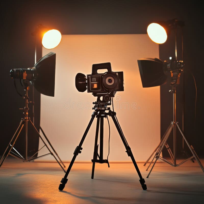 Professional Camera Setup for Studio Photography with Lighting ...