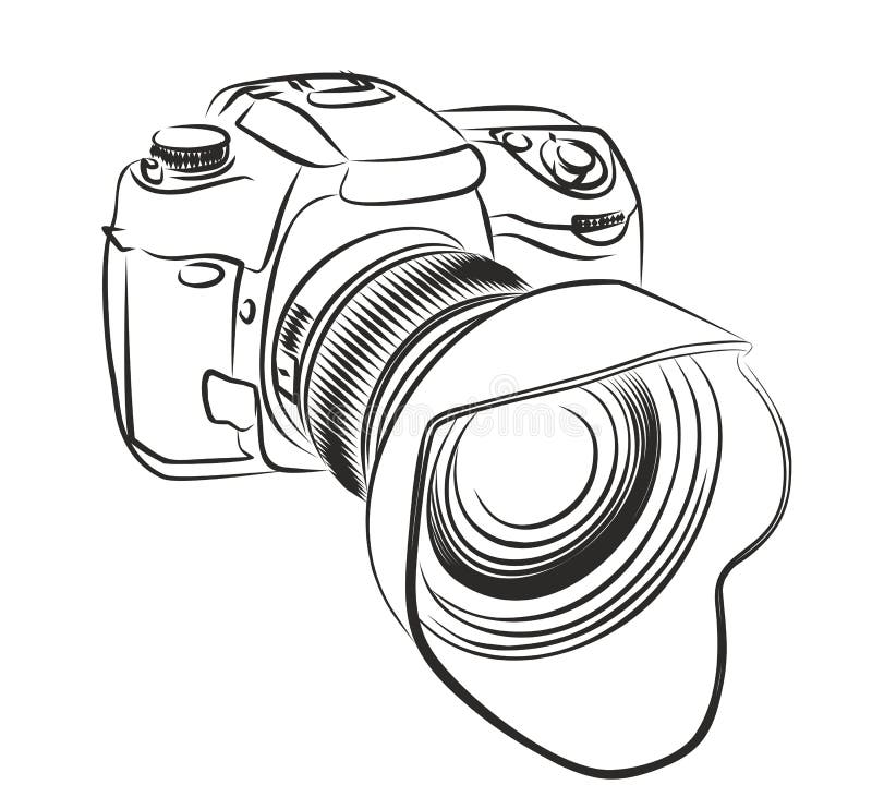 Professional camera. stock vector. Illustration of vector - 63391269