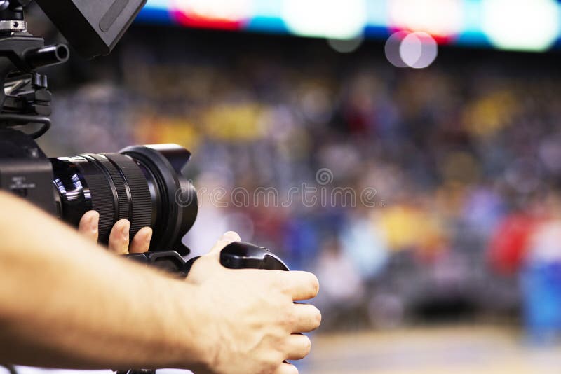 Professional cameraman. stock photo. Image of life, modern - 22989810