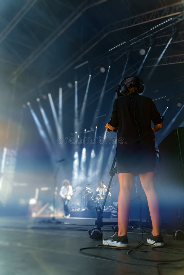 Professional camerawoman stock photo. Image of making - 238520784