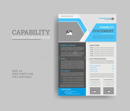 Professional Capability Statement Template Design Stock Vector ...