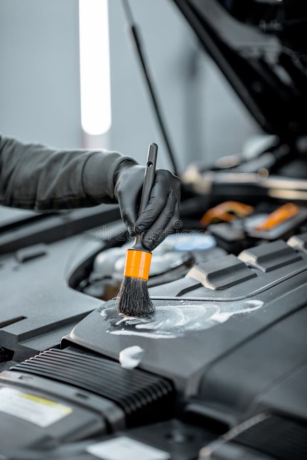 Professional Car Engine Cleaning Stock Image - Image of transportation ...