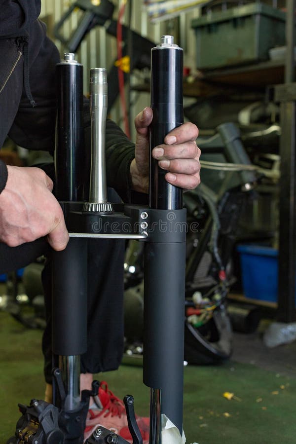 Professional Car Mechanic Working in Auto Repair Service. Stock Photo ...