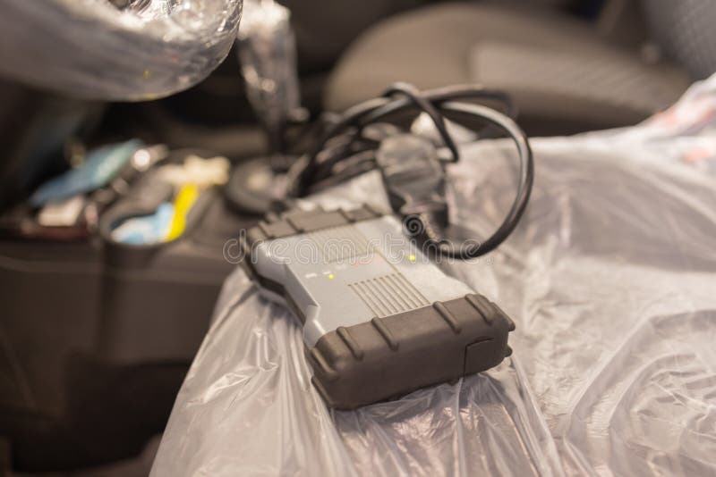 Professional Car Mechanic Working in Auto Repair Service. Stock Photo ...