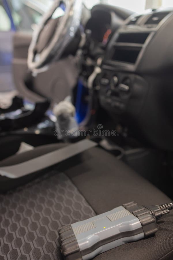 Professional Car Mechanic Working in Auto Repair Service. Stock Photo ...