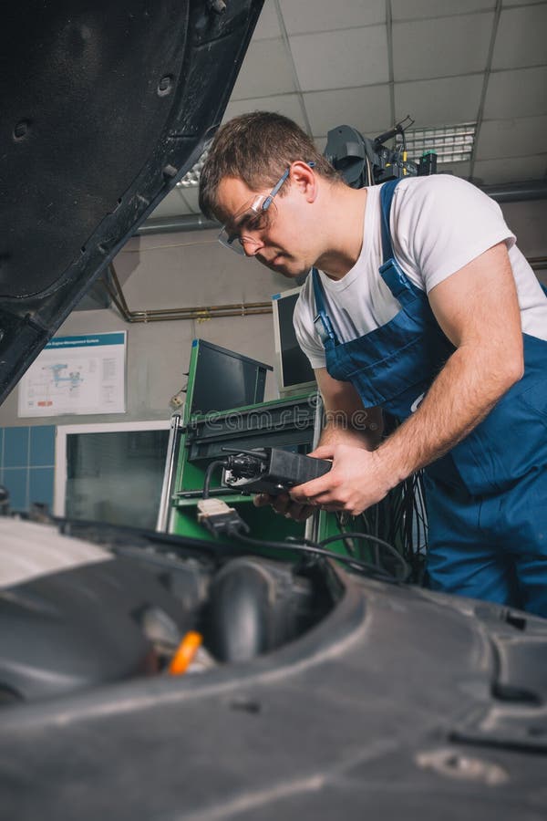 Professional Car Mechanic Working Stock Photo - Image of profession ...