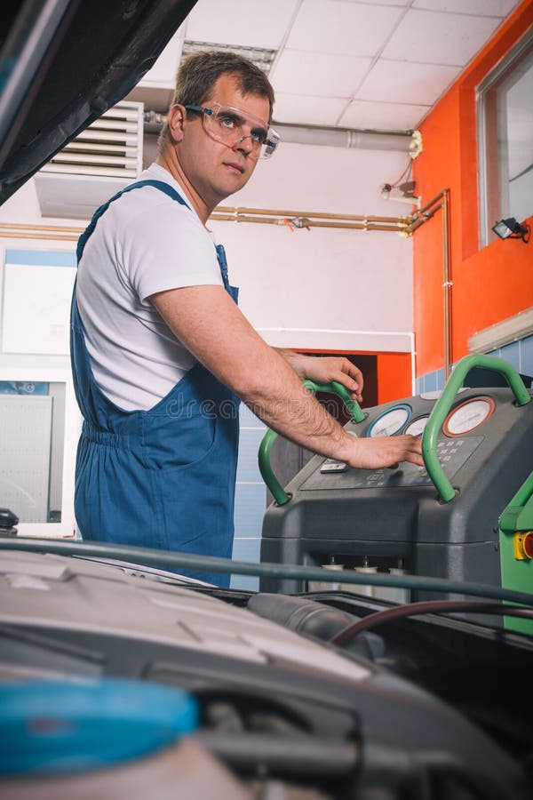 Professional Car Mechanic Working Stock Photo - Image of service ...