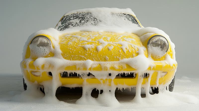 The Professional Car Wash Process Involves a Wash Cycle Where Clean ...