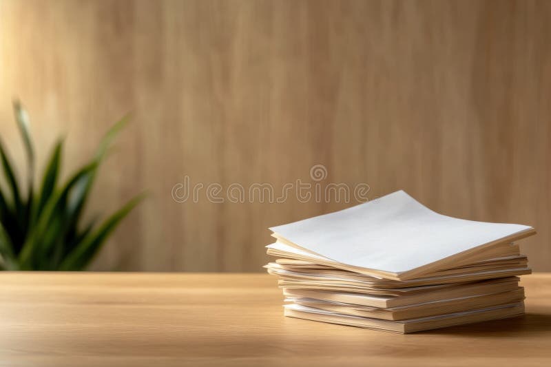 Professional Career Development, Organized Stack of Resumes on a Desk ...