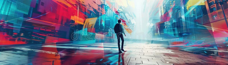 Professional Careers Depicted with Bold Abstract Designs Stock ...