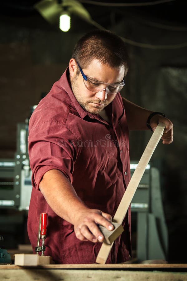Professional Carpenter at Work. Stock Photo - Image of carpentry, maker ...