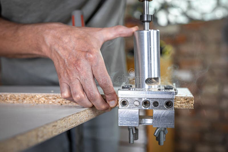 Professional Carpenter Working with Wood and Building Tools Stock Image ...