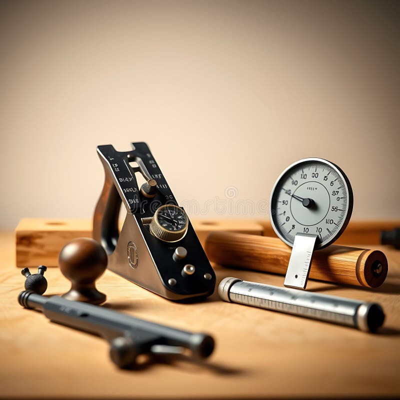 A Professional Carpentry Tool Display Featuring Precision Tools Like a ...