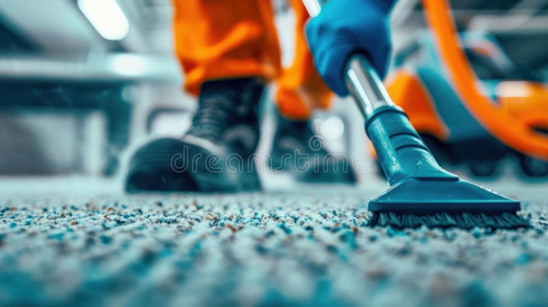 Professional Carpet Cleaning in Progress. Generative Ai Stock ...