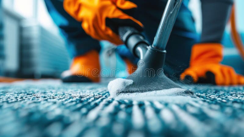Professional Carpet Cleaning in Progress. Generative Ai Stock ...