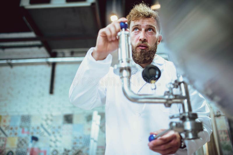 Professional Caucasian Technologist Expert Controlling Industrial ...