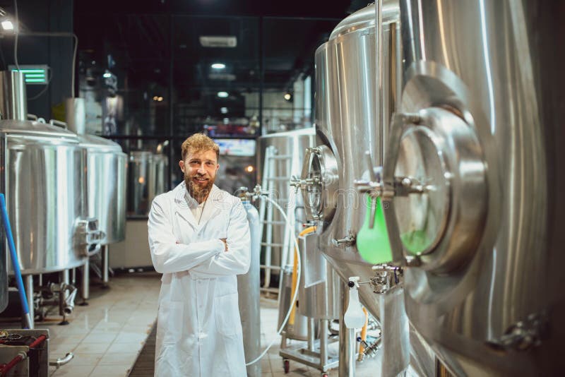 Professional Caucasian Technologist Expert Controlling Industrial ...