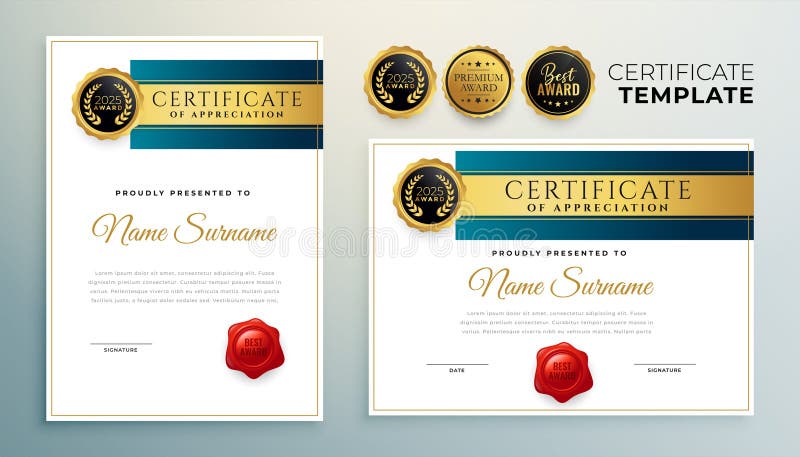 Professional Certificate of Success Template a Printable Document Stock ...