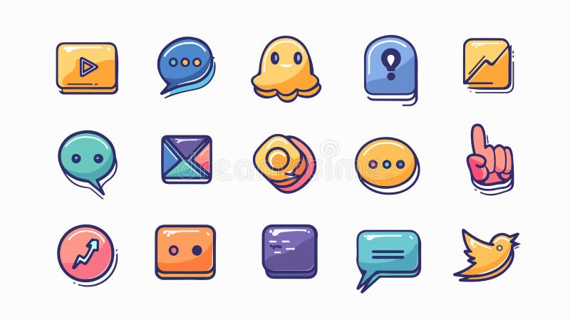 Professional Chat Bubbles Icon for Effective Communication Illustration ...