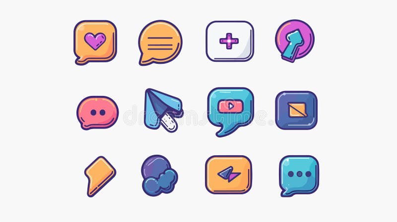Professional Chat Bubbles Icon for Effective Communication Illustration ...