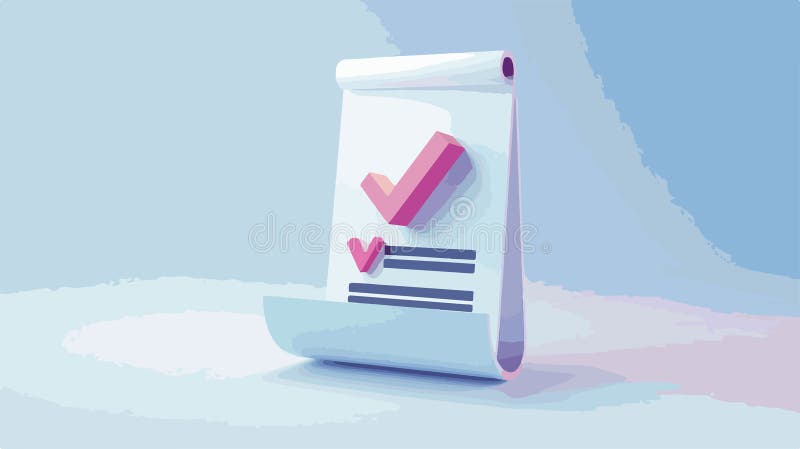 Professional Check Mark Document File Paper Outline Ico Image Stock ...