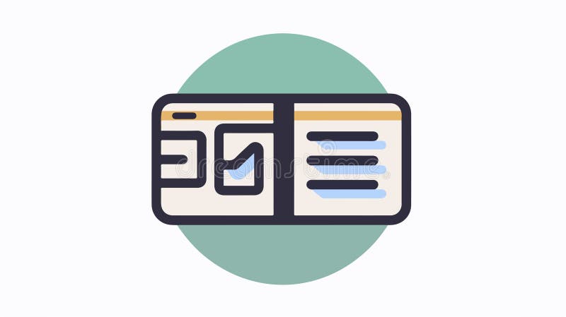 Professional Checkbook Icon for Accounting Purposes Stock Vector ...