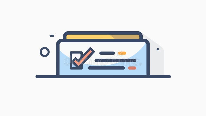 Professional Checkbook Icon for Accounting Purposes Stock Vector ...