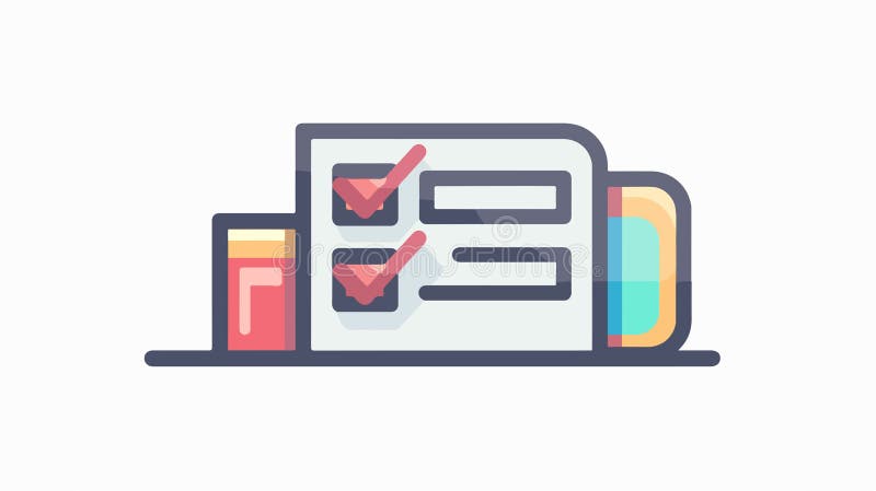 Professional Checkbook Icon for Accounting Purposes Stock Vector ...