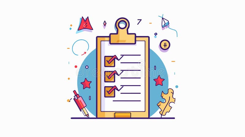 Professional Checklist Icon for Assessment Related Designs Stock Vector ...