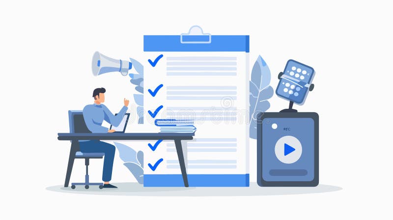 Professional Checklist Layout with Three Items on the Left Side Stock ...