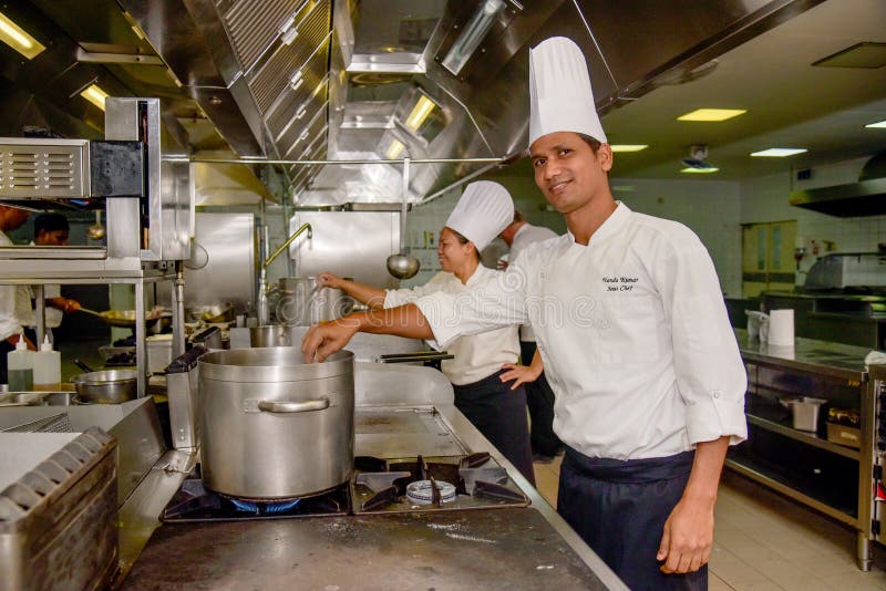 Professional Chef Cooking at the Kitchen Editorial Image - Image of ...