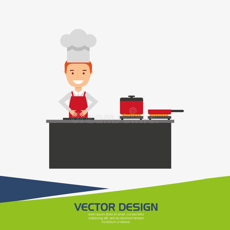 Professional chef design stock illustration. Illustration of chef ...