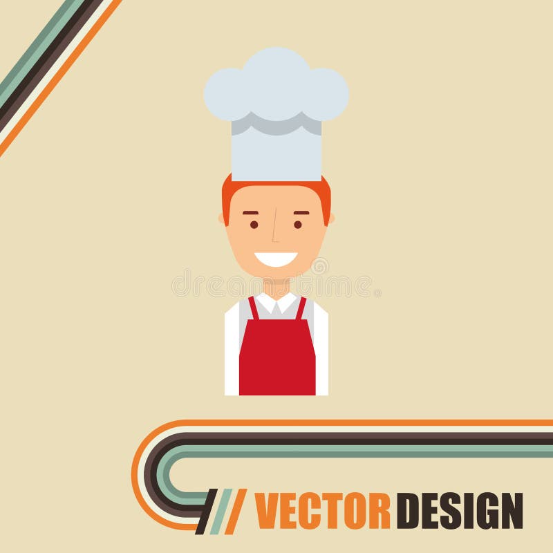 Professional chef design stock illustration. Illustration of isolated ...
