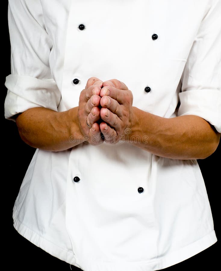 Professional Chef with a Hand Gesture Towards Stock Image - Image of ...