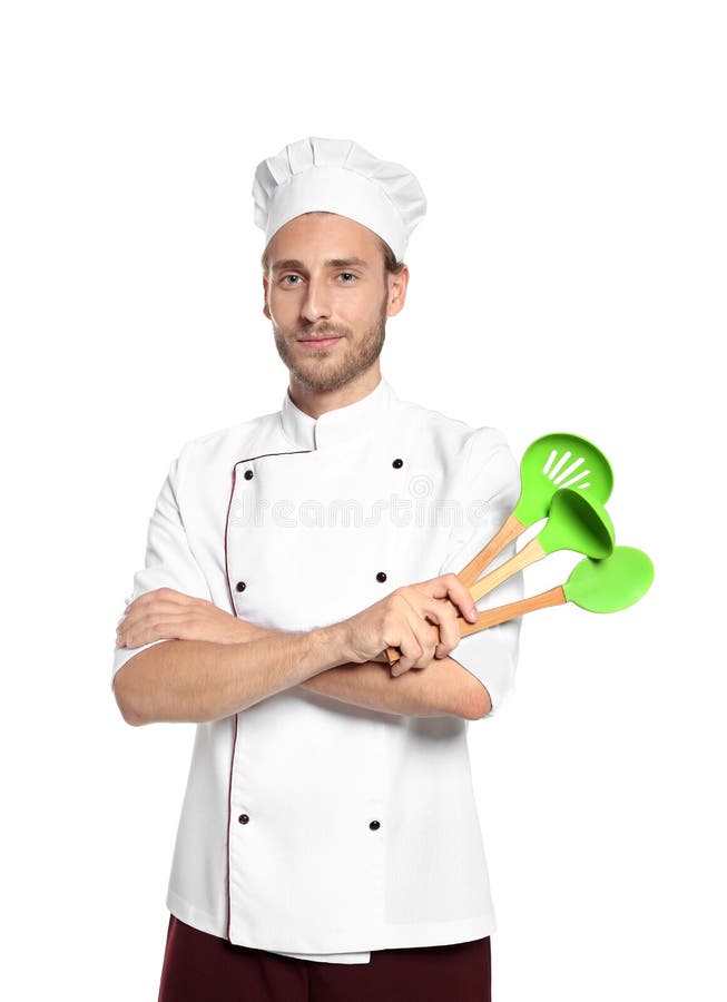 Professional Chef with Kitchen Tools Stock Photo - Image of kitchen ...