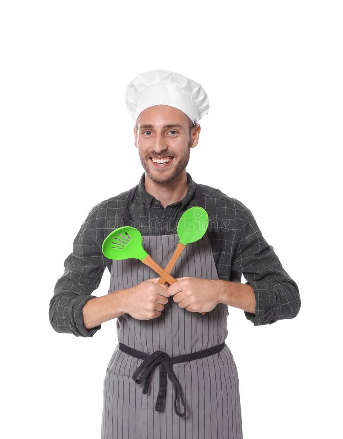 Professional Chef with Kitchen Tools Stock Image - Image of gourmet ...