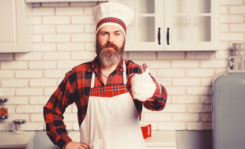 Professional Chef Man Showing Sign for Delicious. Stock Image - Image ...