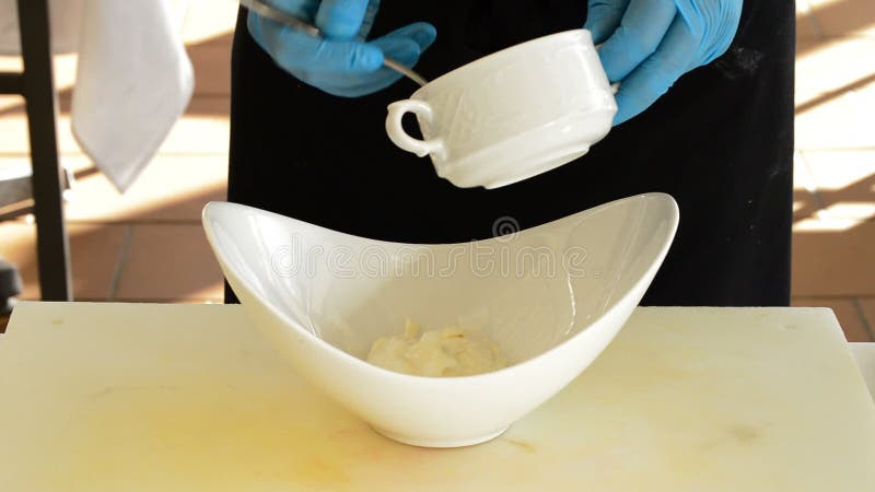 Chef Is Mixing Ingredients For Stock Footage - Video of meal, board ...