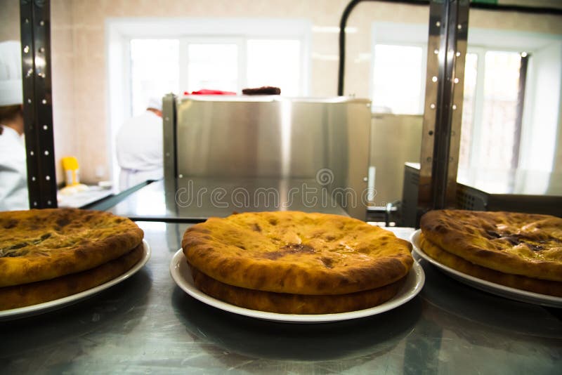 Professional Chef Prepares a Closed Meat Pie Stock Image - Image of ...