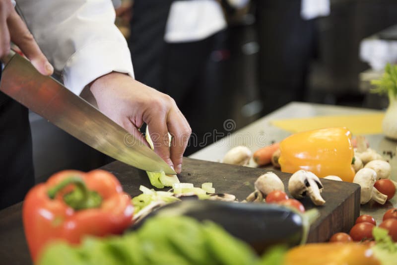 Professional chef at work stock photo. Image of occupation - 85344394